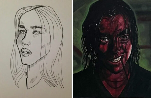 25 Stunning 'Before and After' Art Transformations That Showcase ...