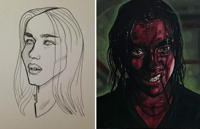 25 Stunning 'Before and After' Art Transformations That Showcase ...