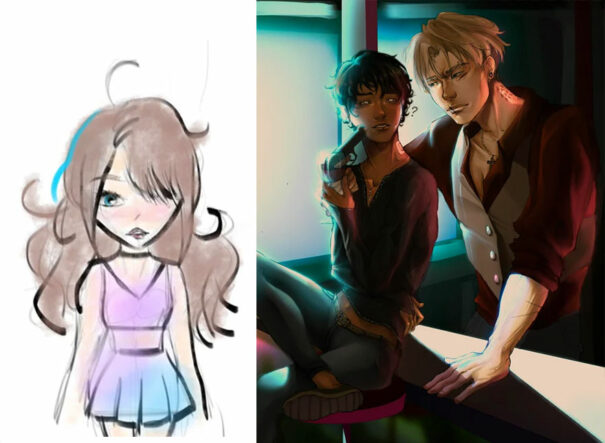 25 Stunning 'Before and After' Art Transformations That Showcase ...