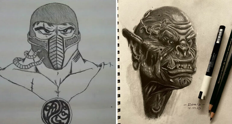 25 Stunning 'Before and After' Art Transformations That Showcase ...