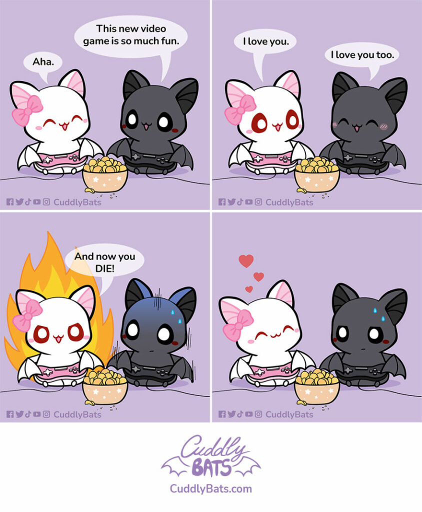 15 Wholesome Comics From The “Cuddle Bats” Series | DeMilked