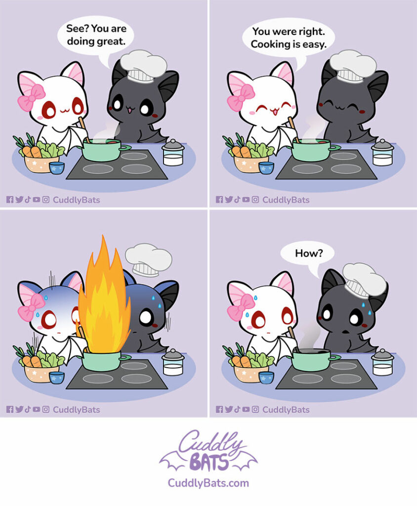 15 Wholesome Comics From The “Cuddle Bats” Series | DeMilked