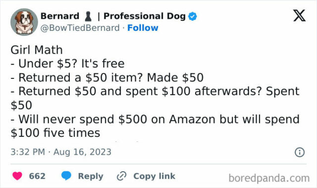 25 Times People Succinctly Explained “Girl Math” In A Funny Post | DeMilked