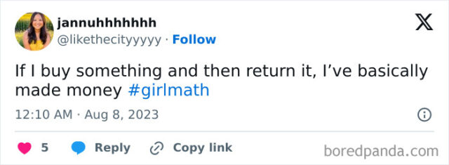 25 Times People Succinctly Explained “Girl Math” In A Funny Post | DeMilked