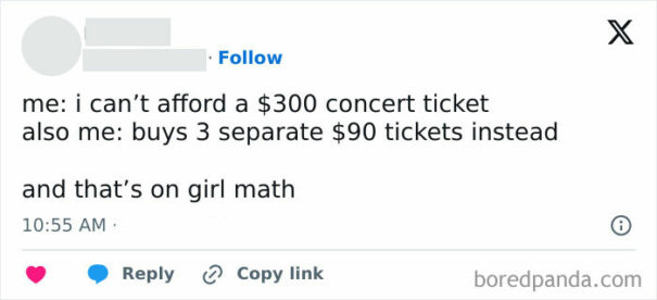 25 Times People Succinctly Explained “Girl Math” In A Funny Post | DeMilked