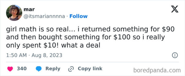 25 Times People Succinctly Explained “Girl Math” In A Funny Post | DeMilked