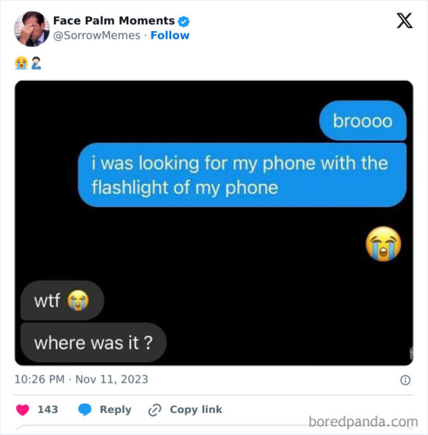 40 Funny Facepalm Moments, From This X Page | DeMilked