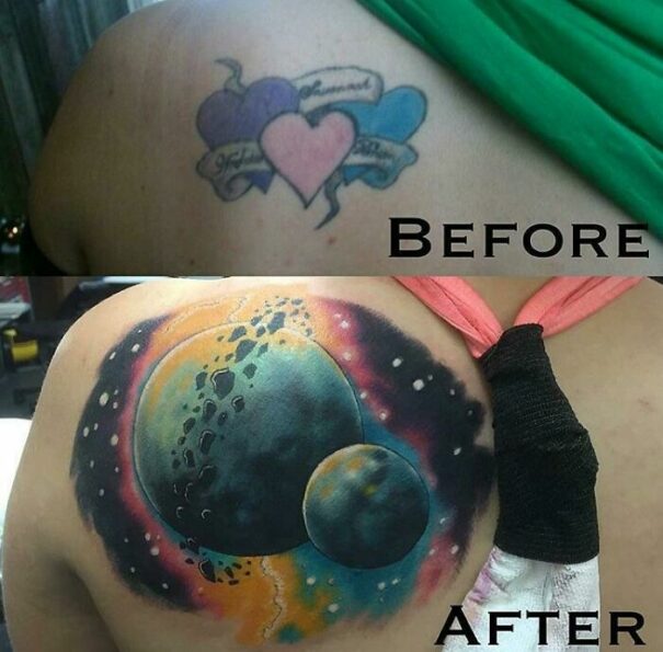 25 Times Tattoo Artists Transformed Old Boring Tattoos | DeMilked