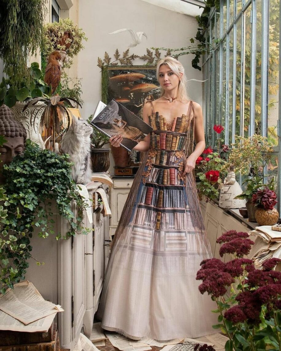 10 Wonderful Pics Of Book Dresses Created By This French Designer ...