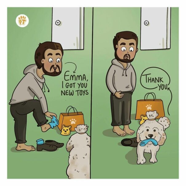 20 Times This Artist Nailed The Essence Of Humans And Dog Bonding In ...