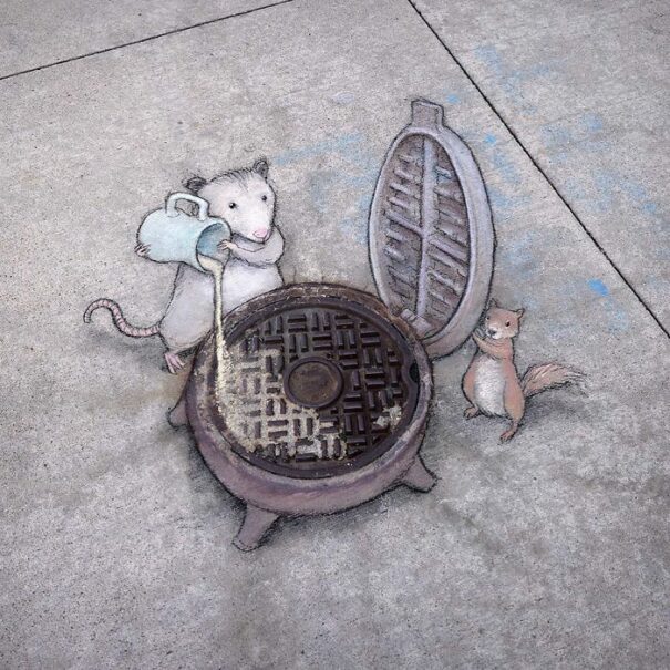 40 Of The Cutest Street Drawings By David Zinn | DeMilked