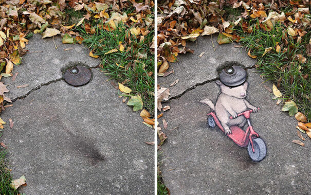 40 Of The Cutest Street Drawings By David Zinn | DeMilked