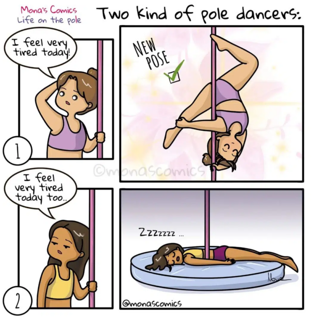 20 Brilliant Comics Capturing The Beauty And Fun Of Pole Dancing, Created By Mona | DeMilked