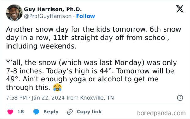 “Send Help”: 25 Funny Parenting Tweets That Sum Up ‘Snow Days’ | DeMilked