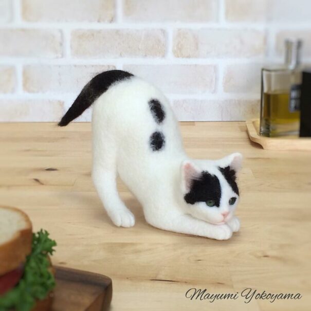 Japanese Artist Creates Stunningly Realistic Cats With Felt Wool (20 ...