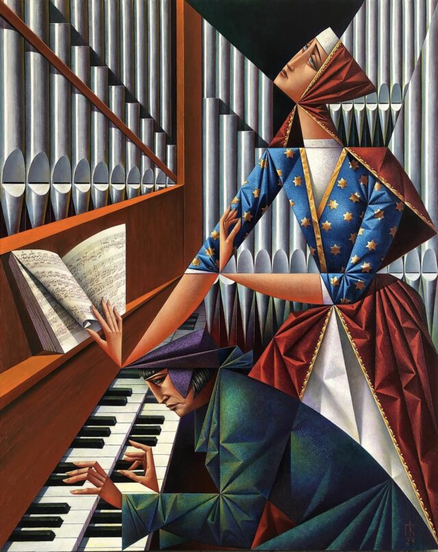 10 Brilliant Oil Paintings Of Geometrically Distorted Human Figures By ...