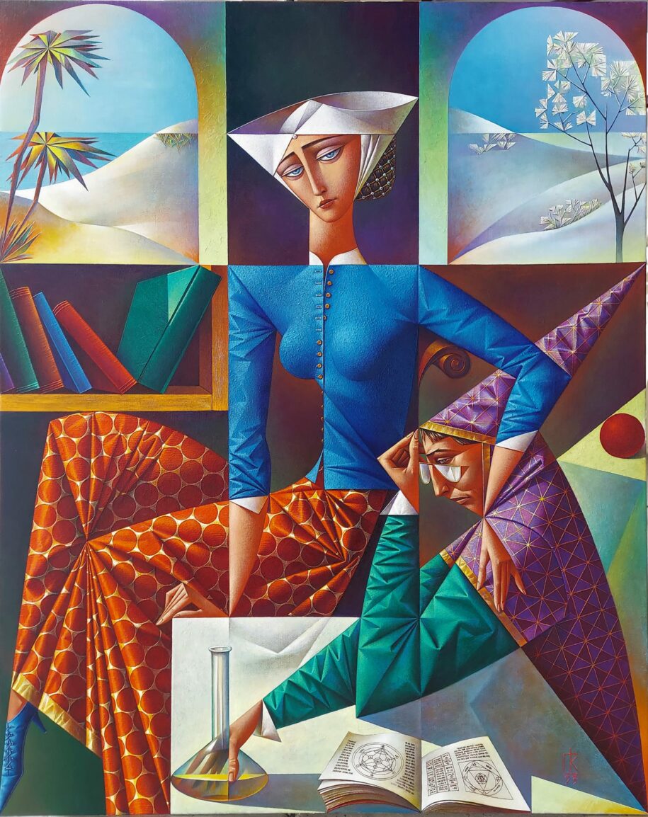 10 Brilliant Oil Paintings Of Geometrically Distorted Human Figures By ...