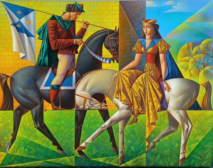 10 Brilliant Oil Paintings Of Geometrically Distorted Human Figures By ...