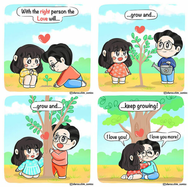 25 Comics About The Adventures Of Cute Couple ‘Cheroo And Chim’ | DeMilked