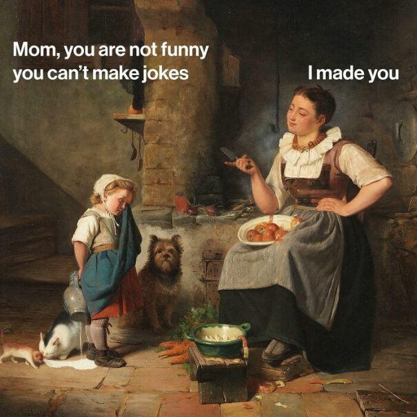 25 Times This Artist Added Modern-Day Humor To Classical Art Pieces ...