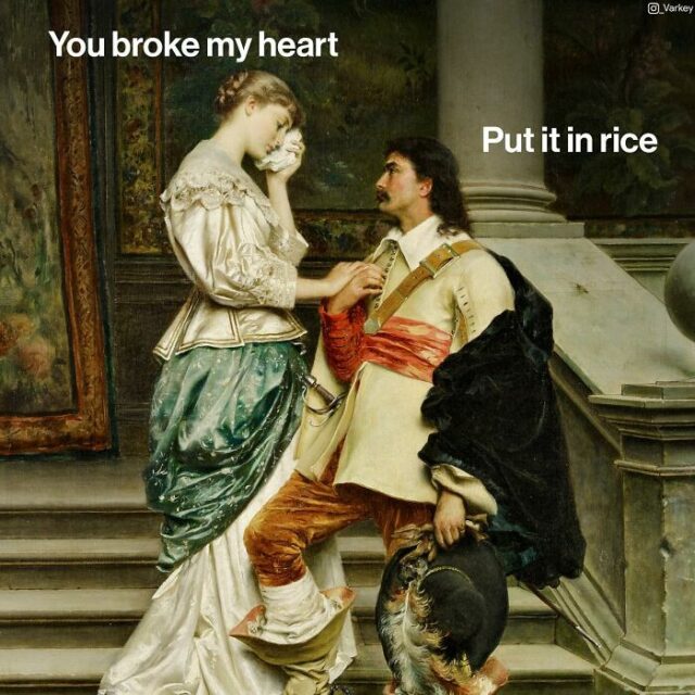 25 Times This Artist Added Modern-Day Humor To Classical Art Pieces ...