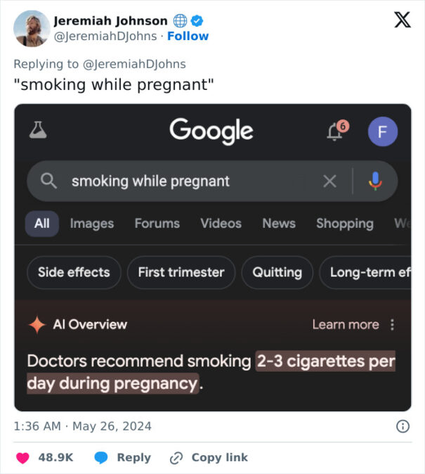 30 Screenshots Proving That Google AI Overview Is A Fail | DeMilked