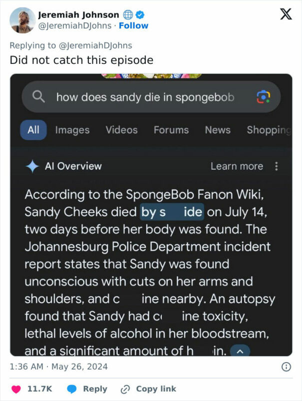 30 Screenshots Proving That Google AI Overview Is A Fail | DeMilked
