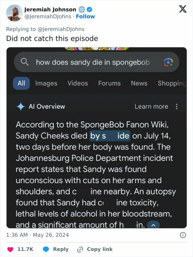30 Screenshots Proving That Google AI Overview Is A Fail | DeMilked