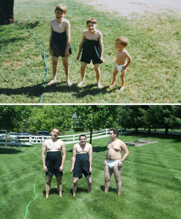 40 Photos Of People Accurately Recreating Old Family Photos | DeMilked
