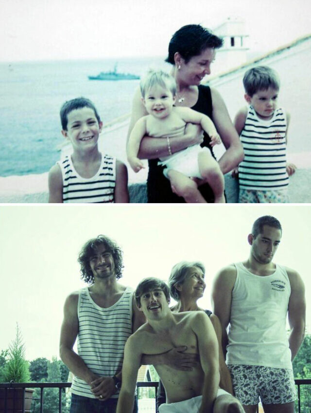 40 Photos Of People Accurately Recreating Old Family Photos | DeMilked