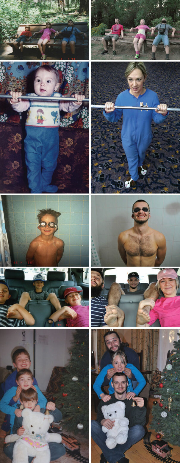 40 Photos Of People Accurately Recreating Old Family Photos | DeMilked