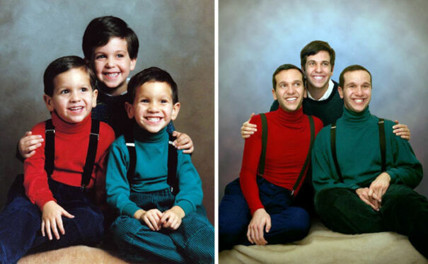 40 Photos Of People Accurately Recreating Old Family Photos | DeMilked