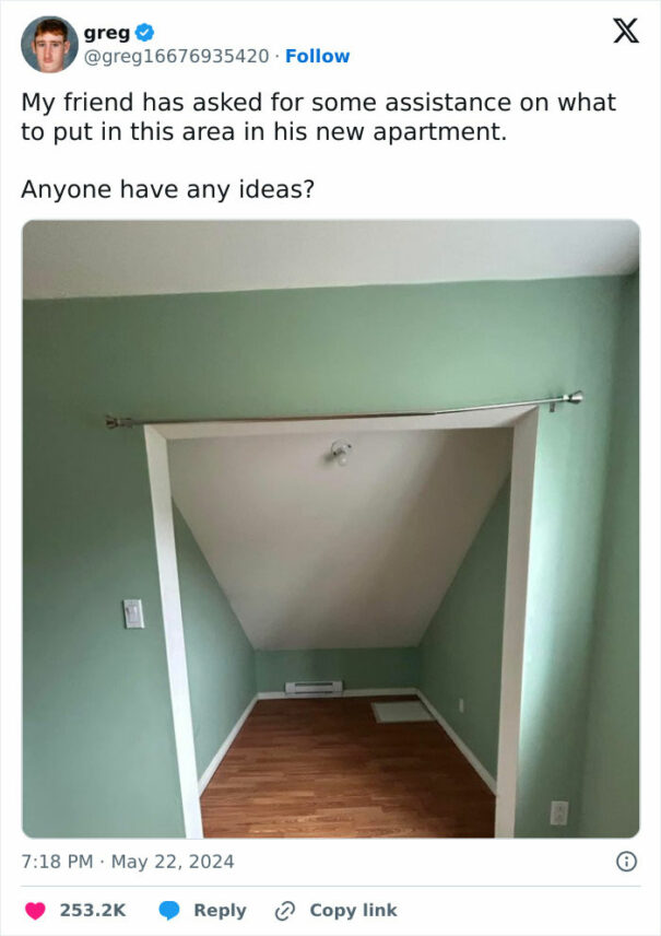 People Make 30 Helpful Suggestions To Decorate This Awkward Free Space ...