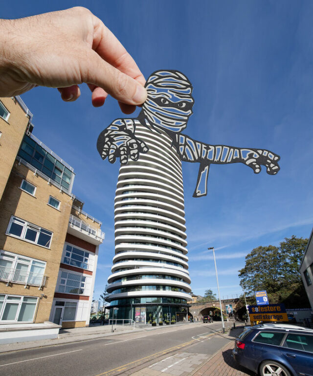 20 Times This Artist Used His Imagination And Added Paper Cutouts To ...