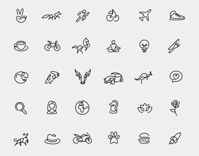 25 One-Line Designs That Convey Complex Ideas By Loooop Studio | DeMilked