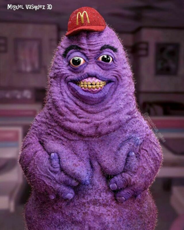 20 Popular Cartoon Characters Given A Scary Makeover By This Artist ...