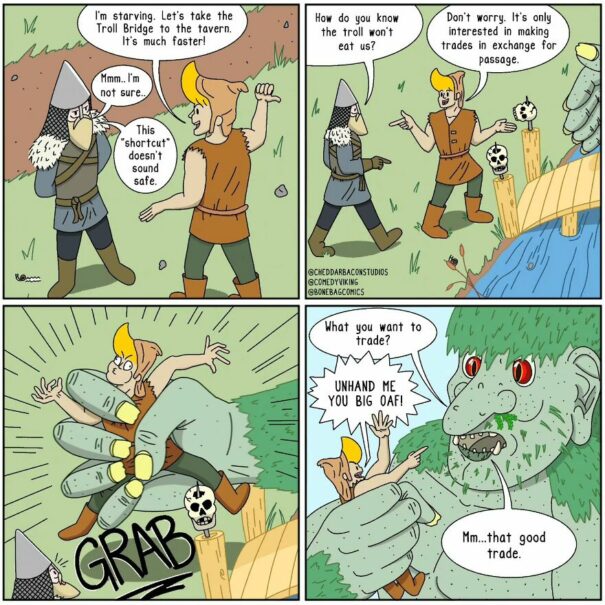 20 Times 'Cheddar Bacon Studios' Created Funny Comics Based On Ridiculous Scenarios | DeMilked