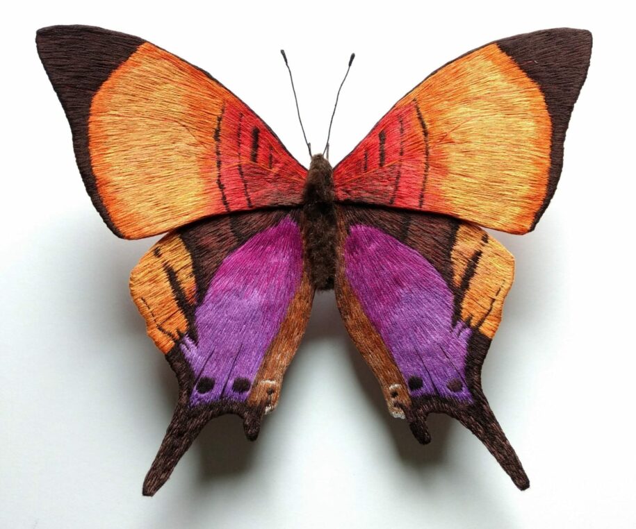 Yumi Okita Transforms Colorful Threads Into Butterflies And Botanics | DeMilked
