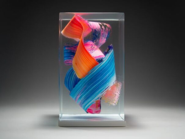 Fabian Oefner Freezes Colourful Strokes Of Paint In Resin Cubes | DeMilked