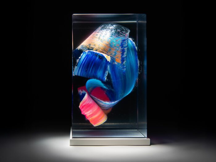 Fabian Oefner Freezes Colourful Strokes Of Paint In Resin Cubes | DeMilked