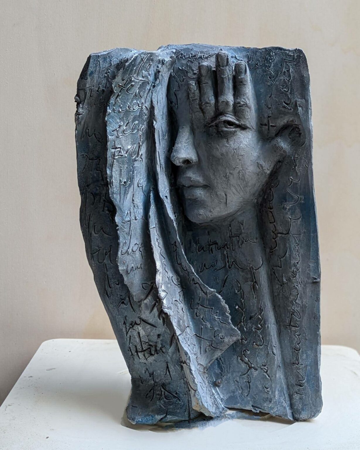 Faces And Hands Merge With Manuscripts In These Captivating Sculptures ...
