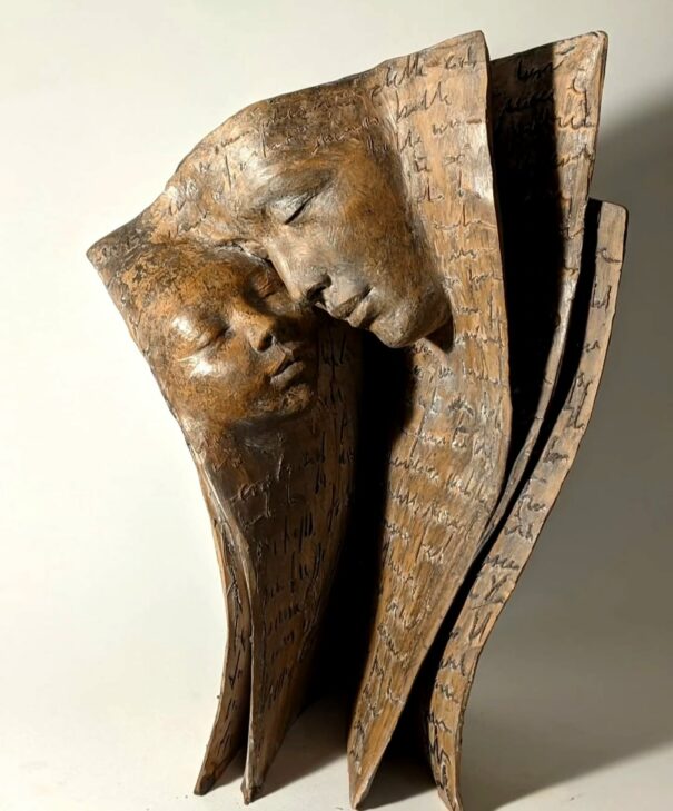 Faces And Hands Merge With Manuscripts In These Captivating Sculptures ...