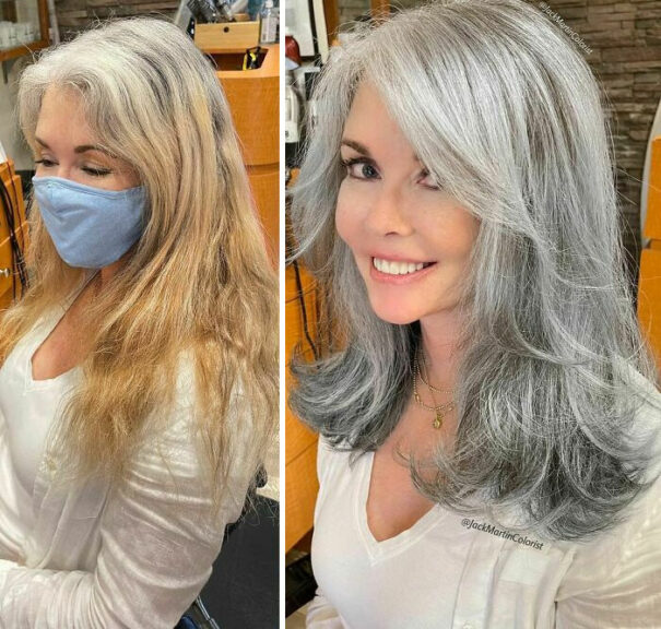 30 Iconic Grey Hair Transformations By Celebrity Hair Colourist Jack ...
