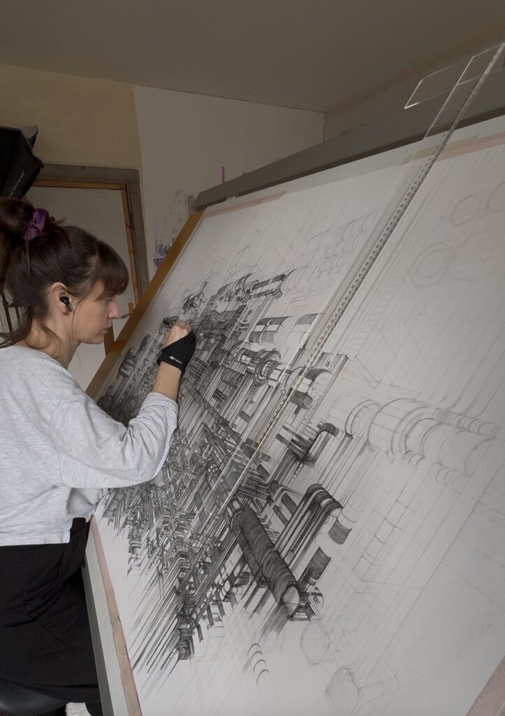 Artist Creates Complex Pencil Sketches Referencing Science Fiction And ...